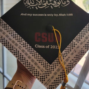 Graduation Cap With Arabic Writing/ Palestine Kofeye - Etsy