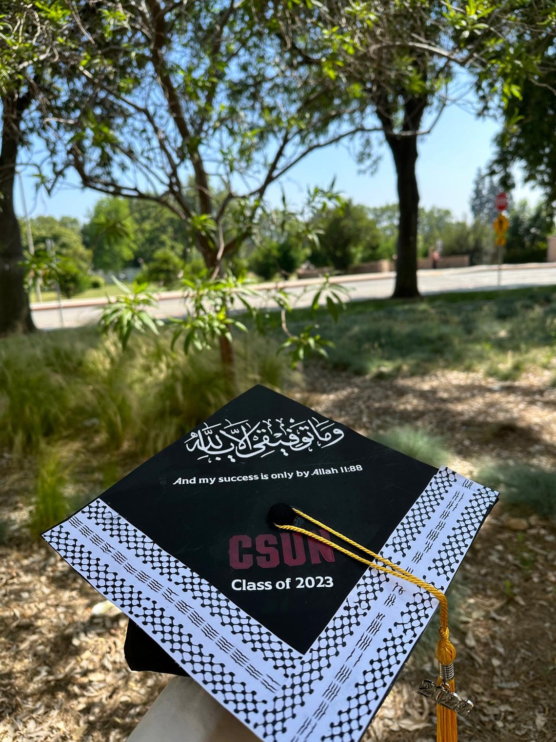 Graduation Cap With Arabic Writing/ Palestine Kofeye - Etsy