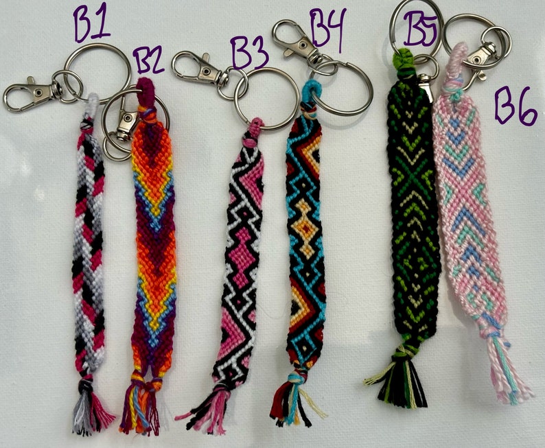 Friendship Bracelet Styled Keychain - Etsy