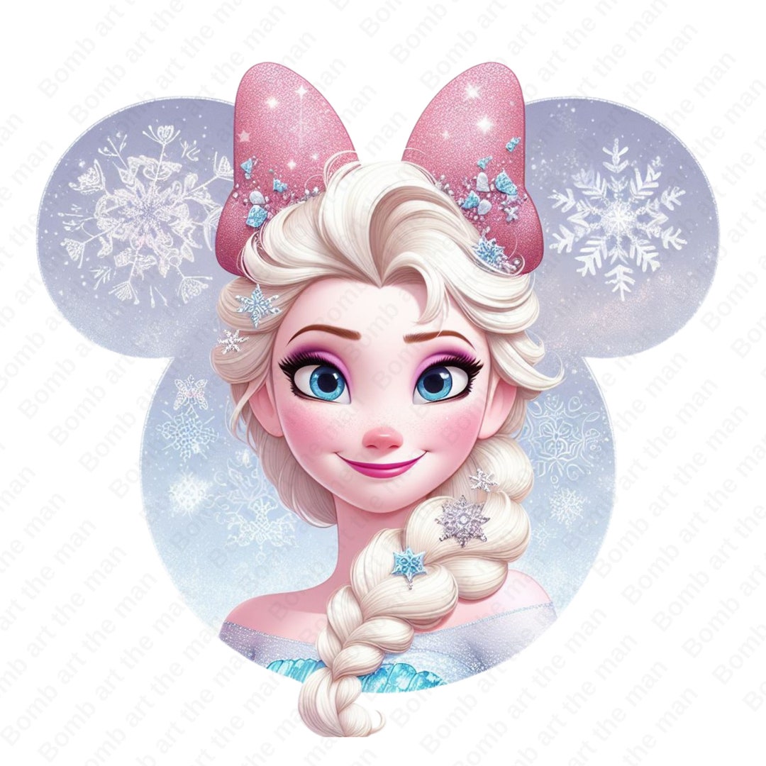 Frozen Princess Clipart, Princess Elsa Clipart, Mouse Ear Design, Elsa ...