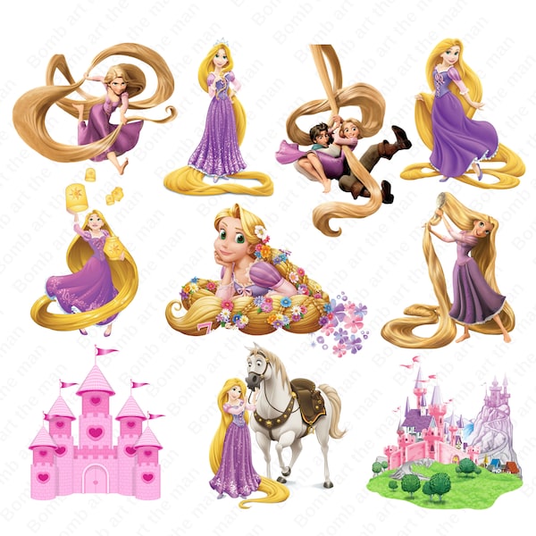 Rapunzel Clipart - Etsy