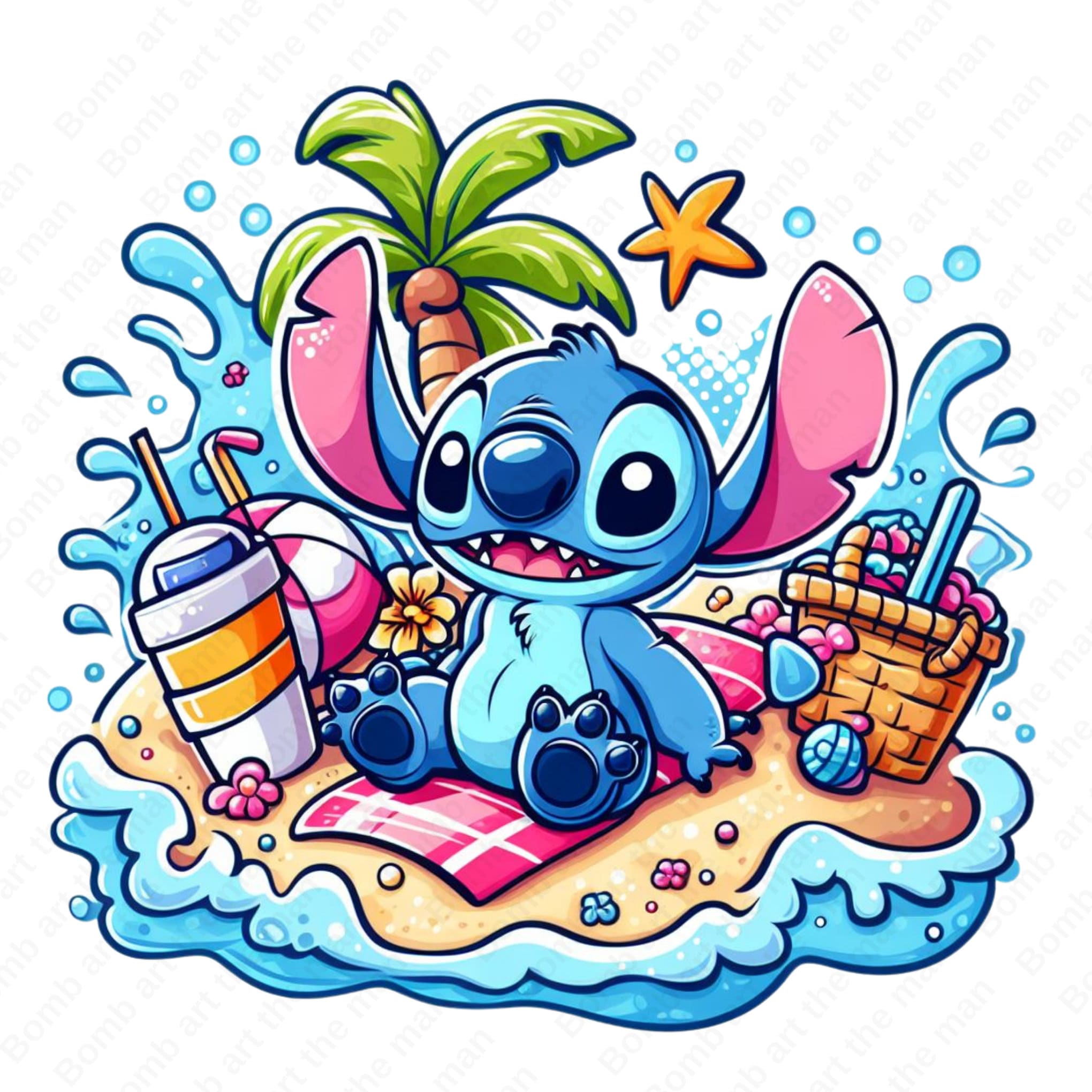 Imágenes prediseñadas de verano de Stitch, lindo Stitch PNG, imágenes ...