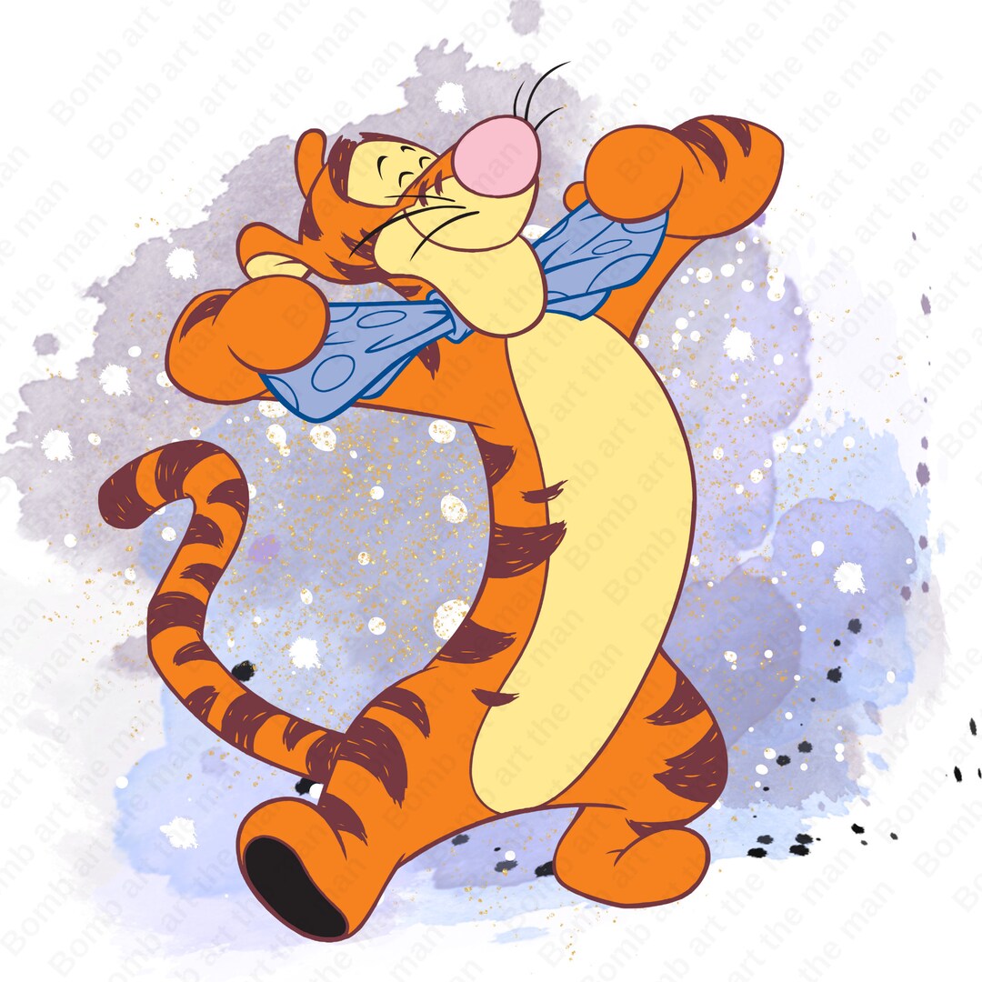Tigger Clipart, Cute Tigger Png, Winnie the Pooh Png, Transparent Design, Watercolor Background ...