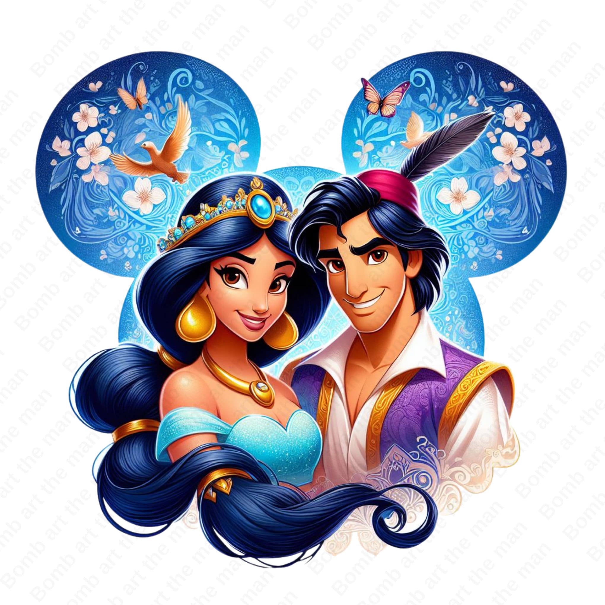 Princess Jasmine and Aladdin Png, Princess Jasmine Clipart, Aladdin ...