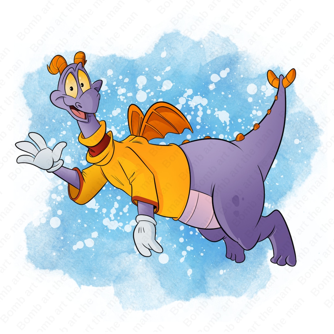 Cute Figment Clipart, Epcot Figment Png, Purple Dragon Clipart, Instant ...