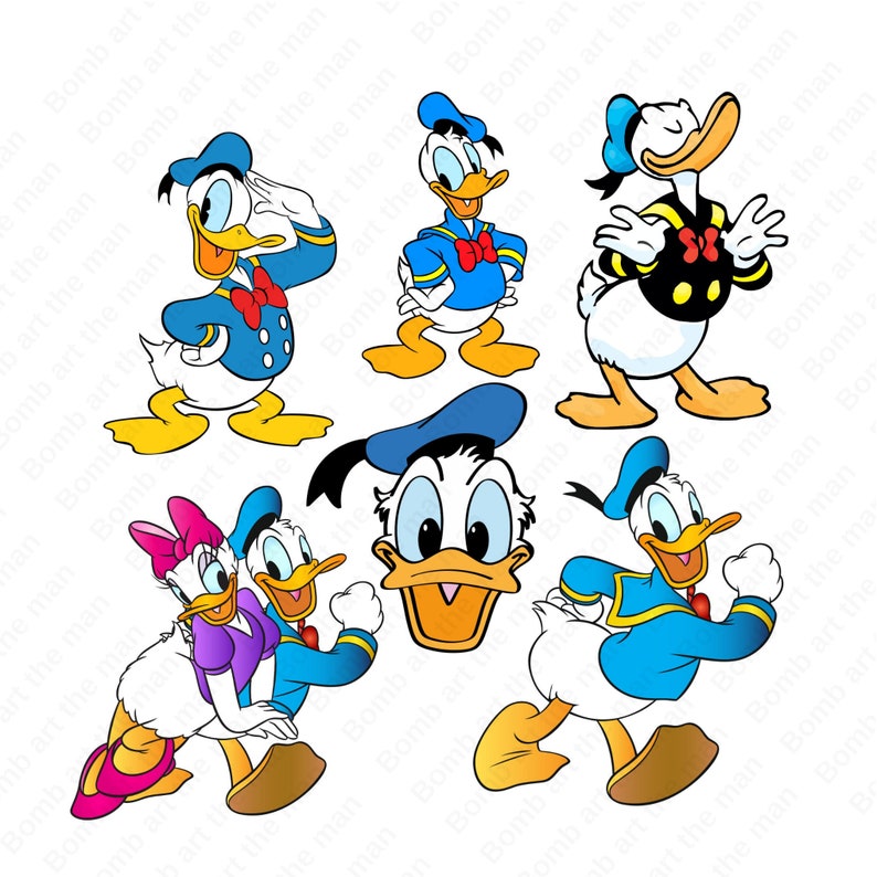 Paquete png del pato donald, imágenes prediseñadas del pato donald ...