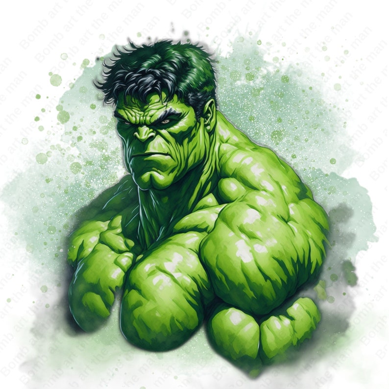 Hulk Png, Super Hero Watercolor, Hulk Clipart, Hero Design, Instant ...