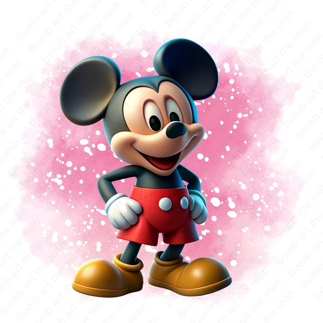 Cute Mickey Mouse Clipart, Cartoon Png, Mickey Mouse Png, Watercolor ...