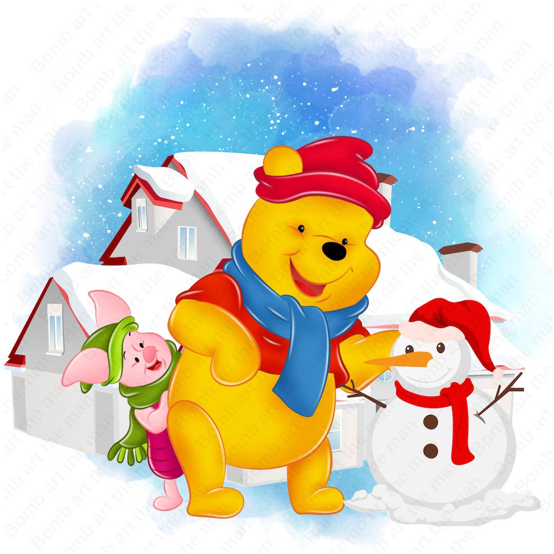 Winnie the Pooh Winter Clipart, Winnie the Pooh Png, Christmas Png ...