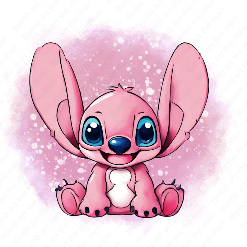Cute Stitch Angel Clipart, Stitch Angel Png, Stitch Pink Clipart ...