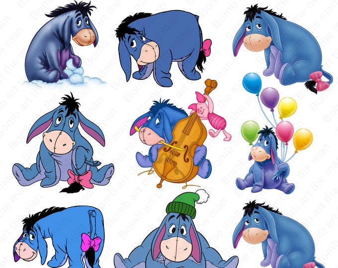 Eeyore Floating on Balloon Sticker / Disney Parks Tumbler Sticker ...