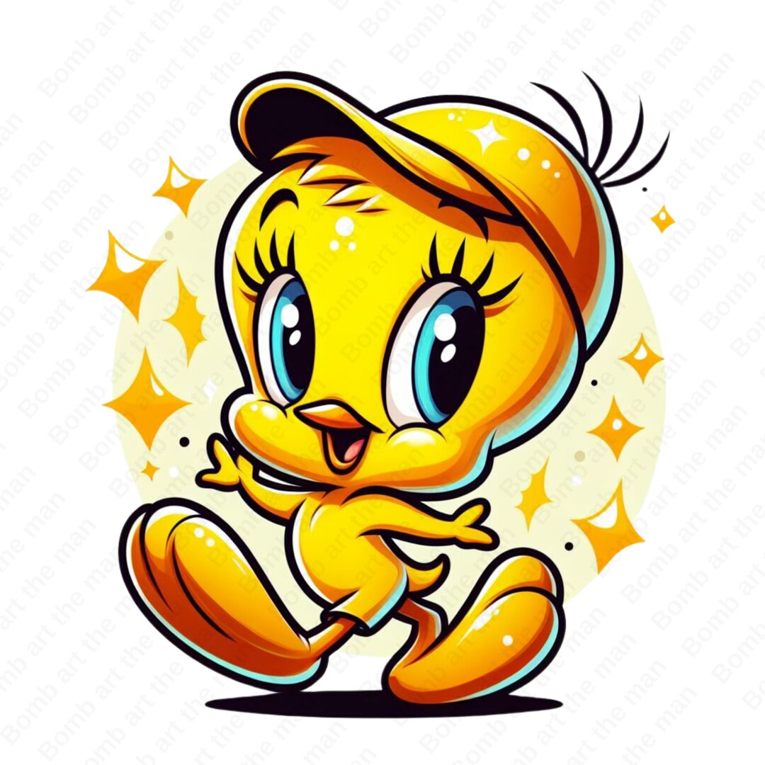 Tweety Clipart, Tweety Png, Cute Cartoon Clipart, Transparent Design ...