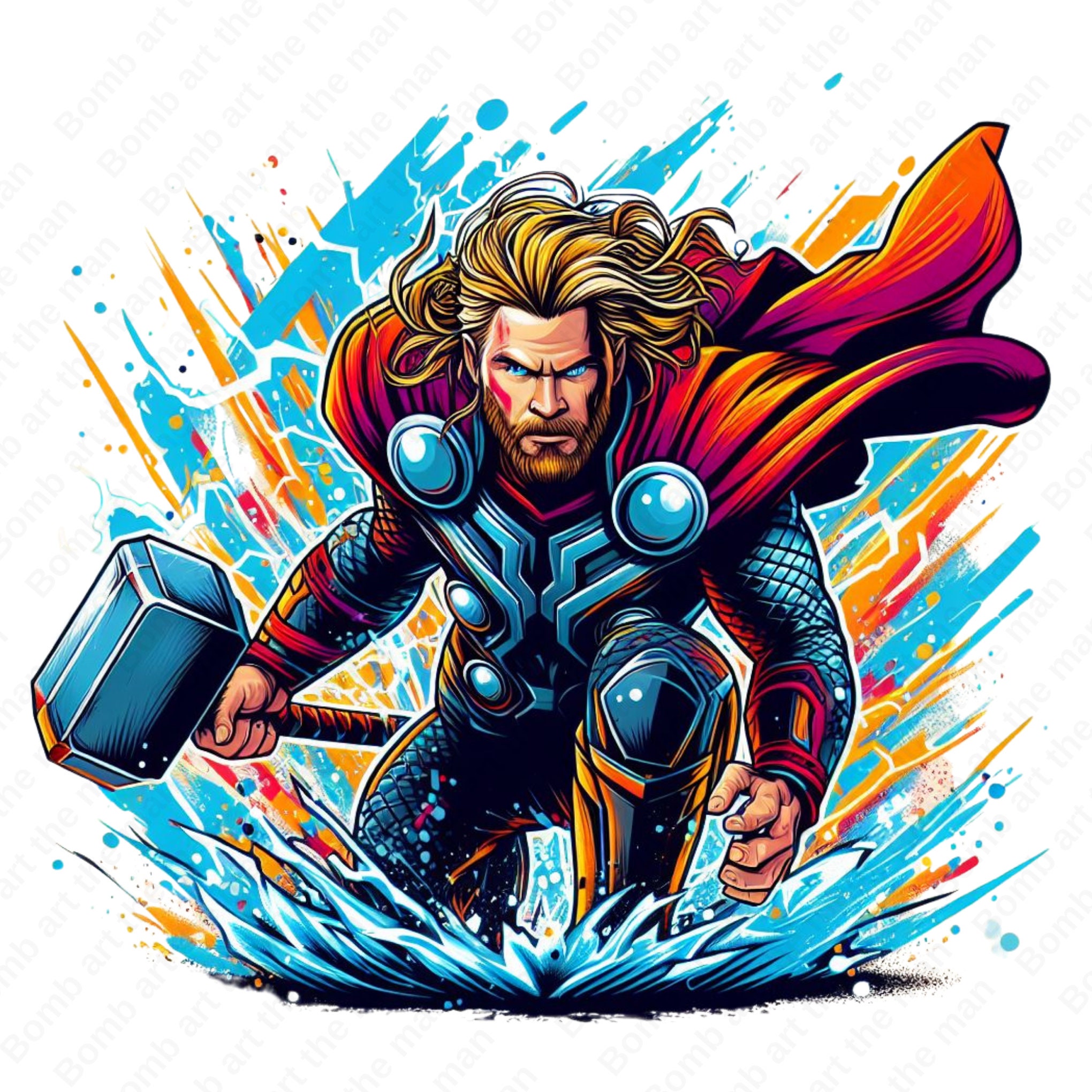 Thor Comic Face Drawing