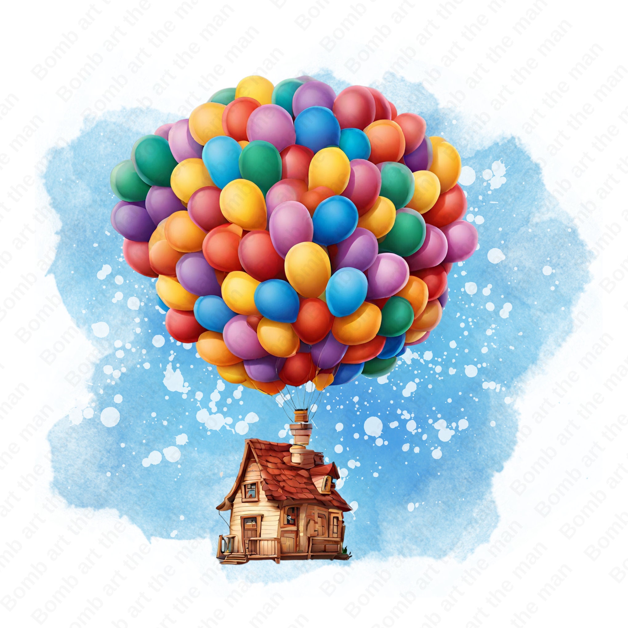 Clipart Up Movie House Children's Balloon House Up Movie Wall Decal