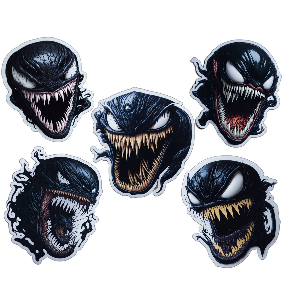 Venom Stickers Venom Clipart Venom Png Bundle 5 Pcs Sticker - Etsy