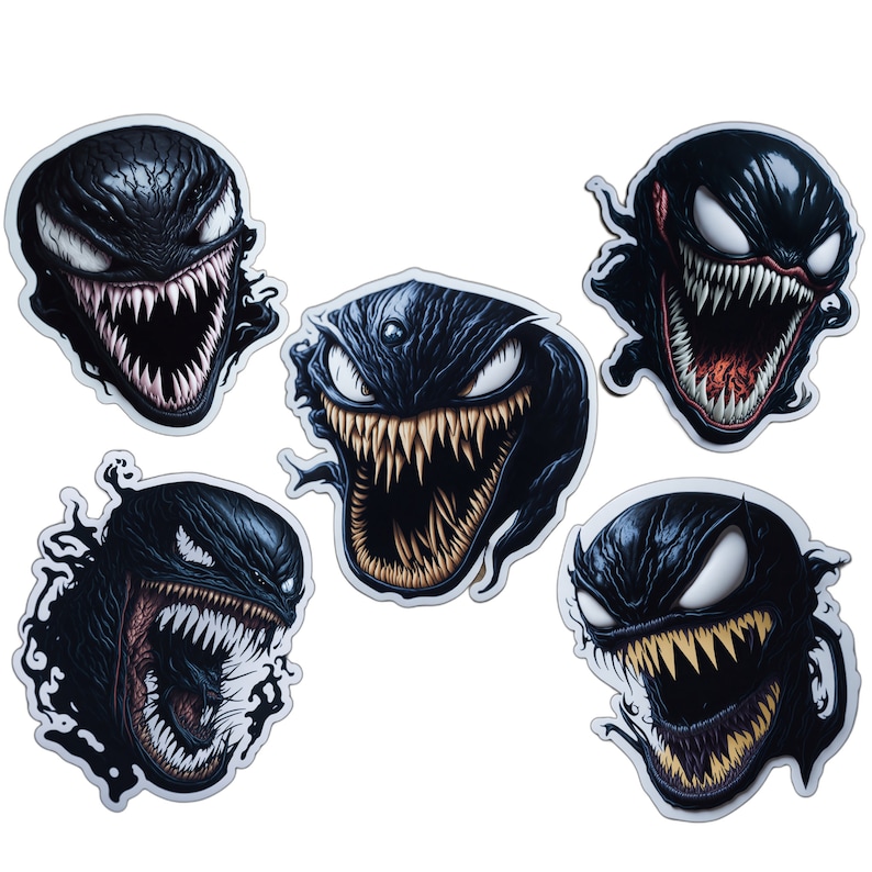 Venom Stickers Venom Clipart Venom Png Bundle 5 Pcs Sticker - Etsy
