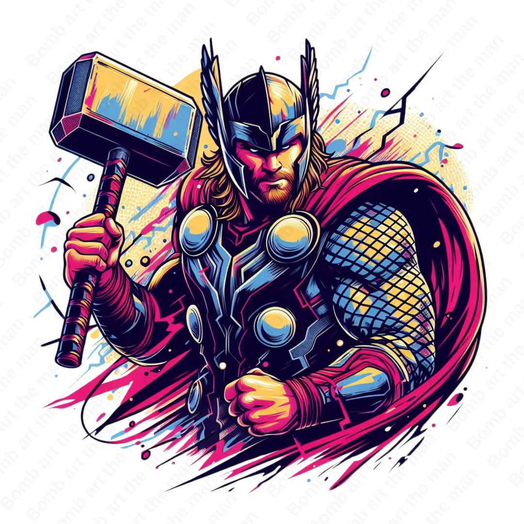 Thor Clipart, Thor Png, Super Hero Clipart, Super Hero Splash Design ...