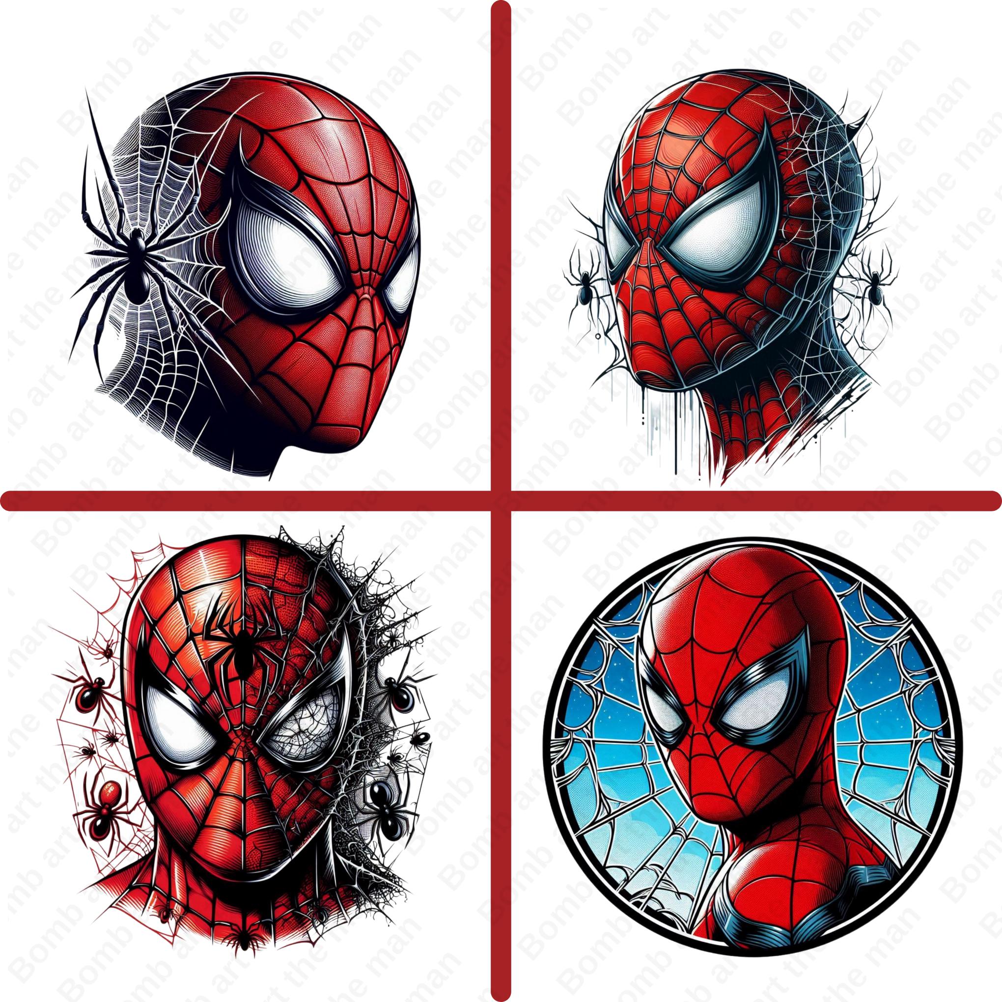 Spiderman Png Bundle, Spiderman Clipart, Super Hero Png, 4 Pack Design ...
