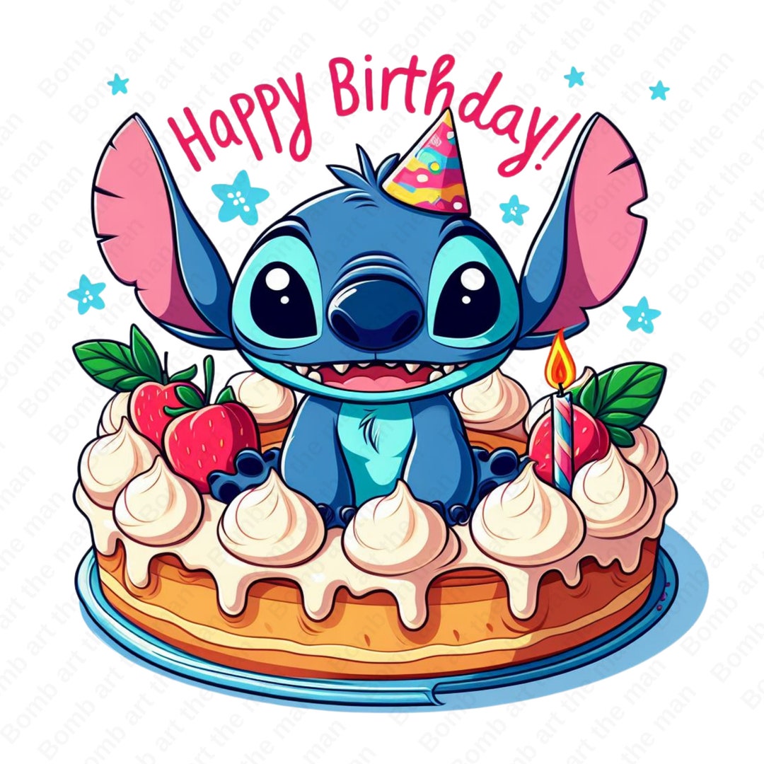 Birthday Stitch PNG, Happy Birthday Stitch PNG, Lilo and Stitch PNG ...