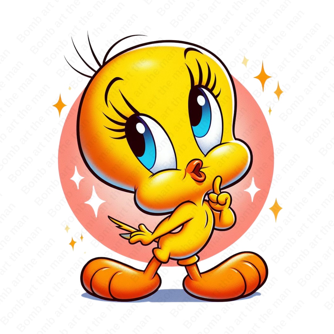 Tweety Clipart, Tweety Png, Cute Cartoon Clipart, Transparent Design ...