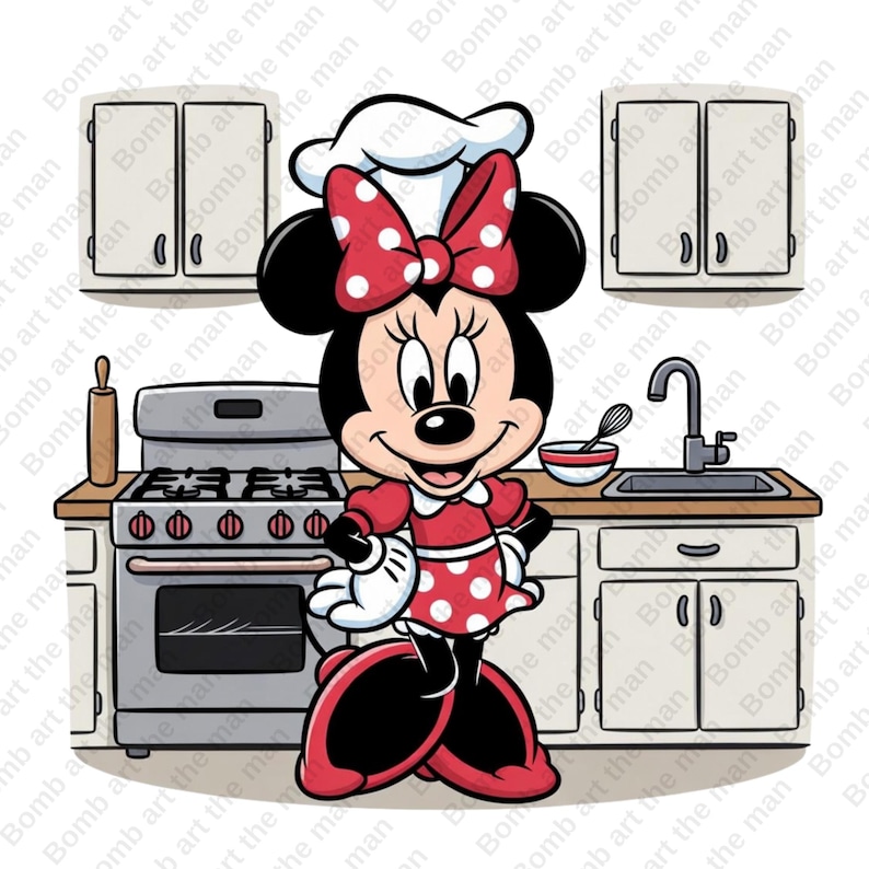 Minnie Mouse Kitchen Chef Clipart, Minnie Mouse Png, Kitchen Chef ...