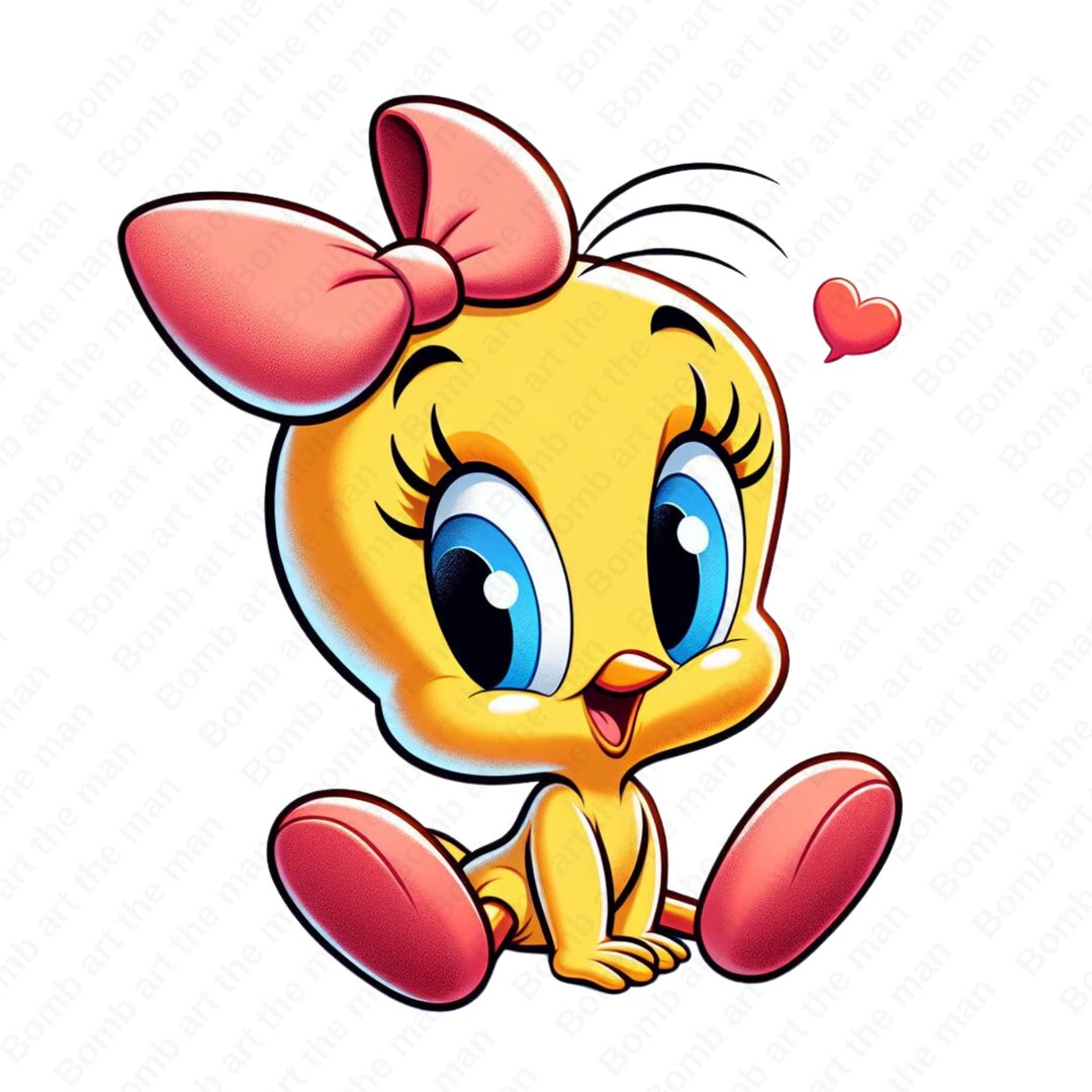 Tweety Clipart, Tweety Png, Cute Cartoon Clipart, Transparent Design ...