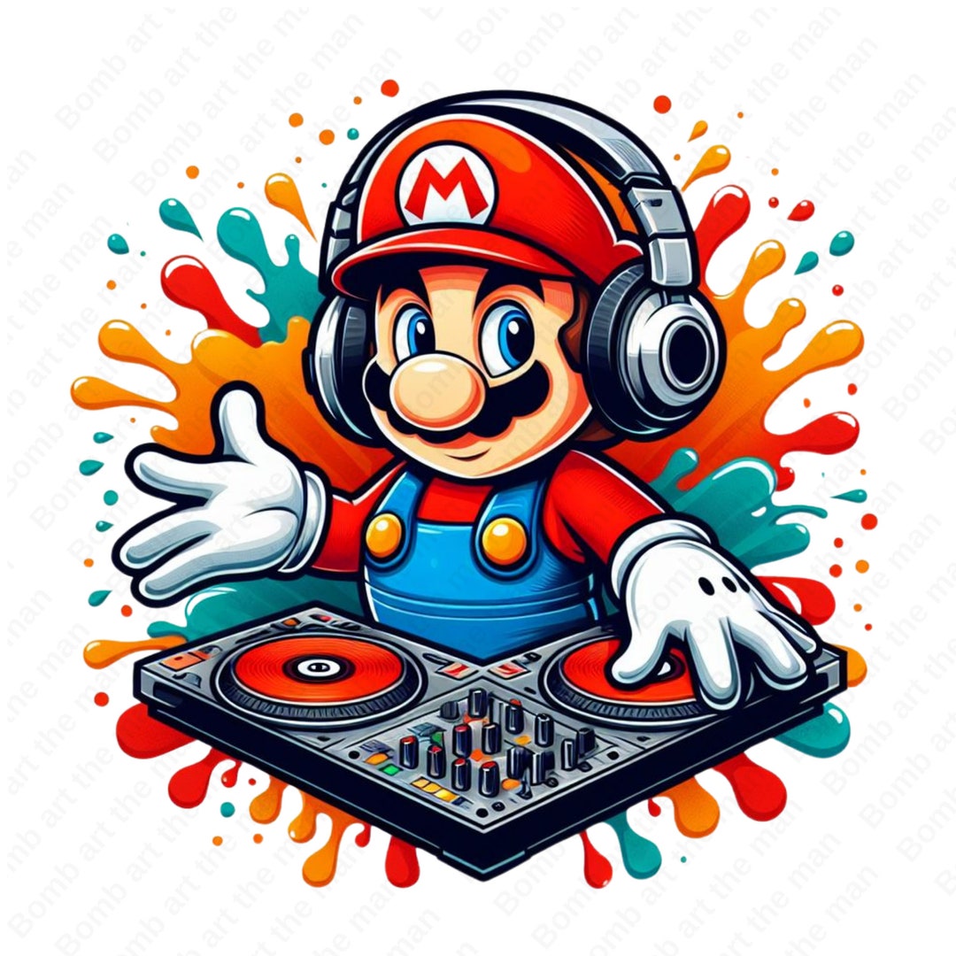 Super Mario Clipart, Dj Super Mario Png, Super Mario Dj Clipart ...