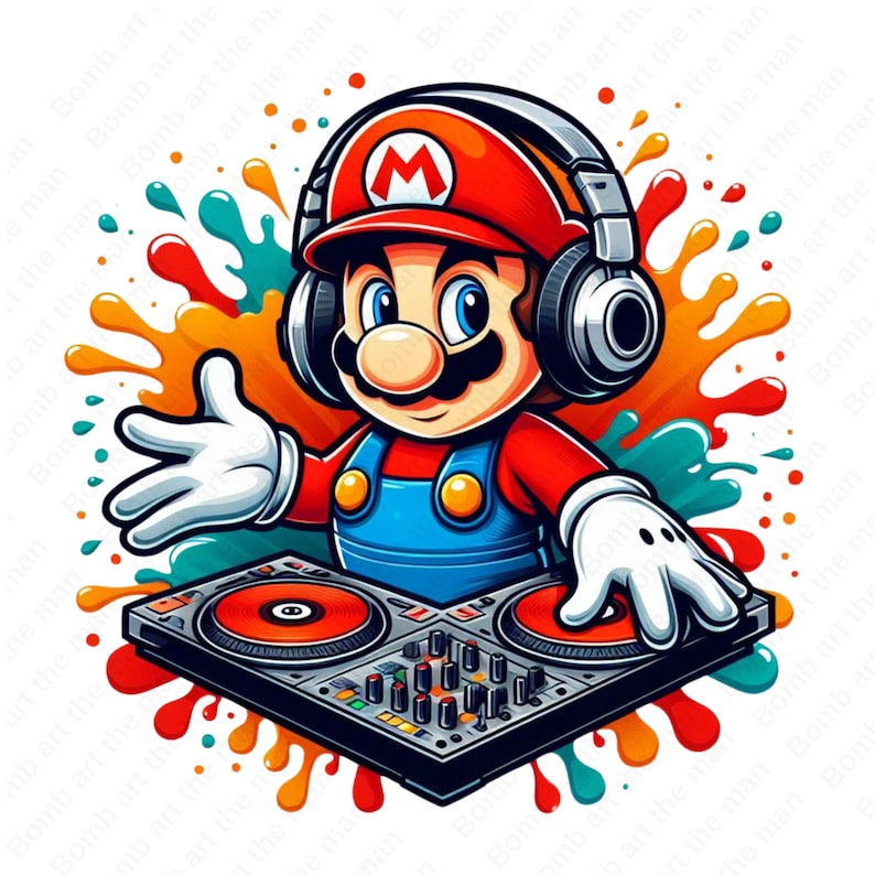 Super Mario Clipart, Dj Super Mario Png, Super Mario Dj Clipart ...