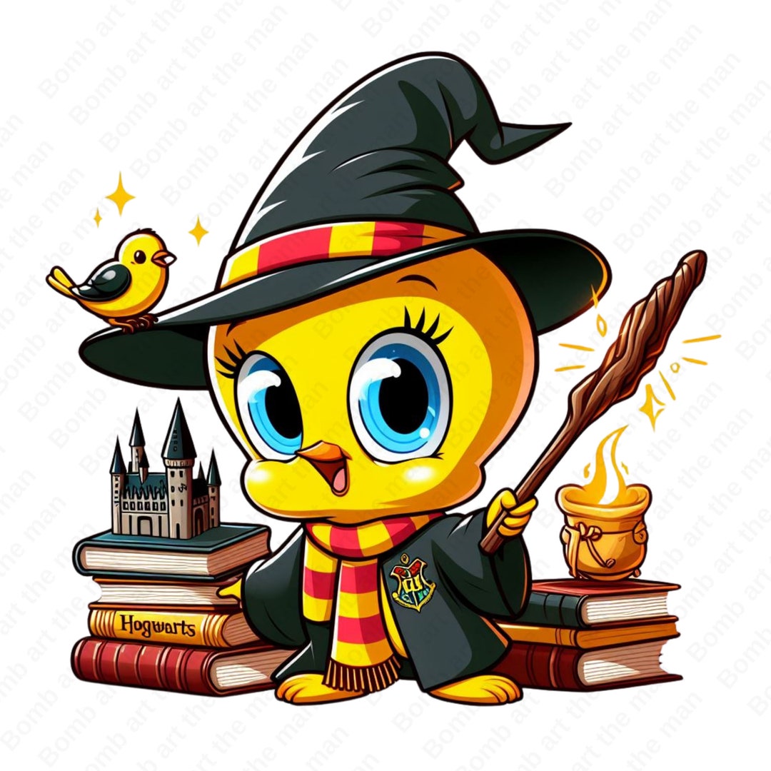 Tweety Wizard Clipart, Tweety Png, Magic School Clipart, Transparent ...