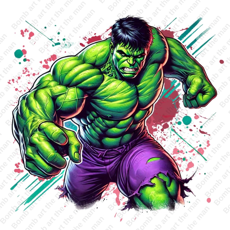 Hulk Png, Hulk Clipart, Super Hero Png, Hulk Splash Design, Transparent ...