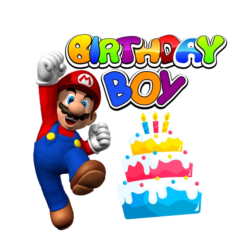 Super Mario Birthday Png, Super Mario Birthday Boy Clipart, Instant Download - Etsy
