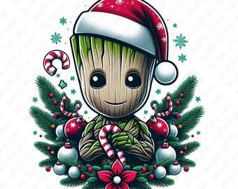 Groot Christmas Clipart, Groot Png, Merry Christmas Design, Transparent ...