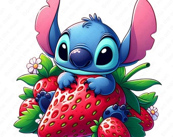 Cute Stitch Clipart, Stitch Png, Cute Cartoon Character, Transparent Design, Instant Download - Etsy