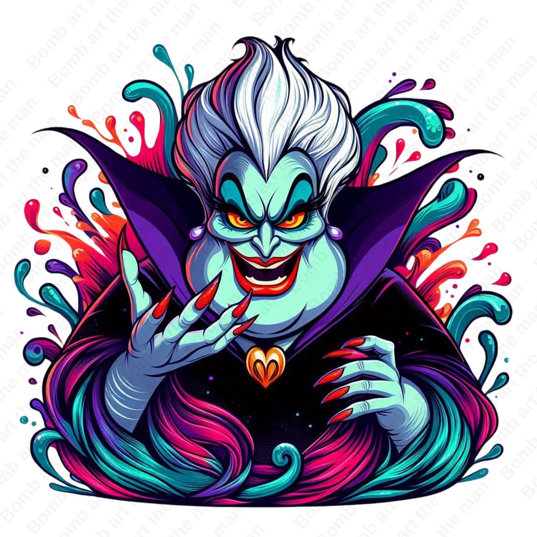 Villain Ursula Clipart, Sea Witch Png, Princess Ariel Png, the Little ...