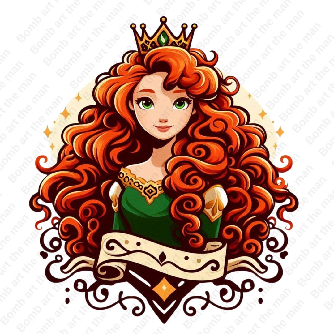 Merida Png, Princess Merida, Brave Clipart, Transparent Design, Instant ...