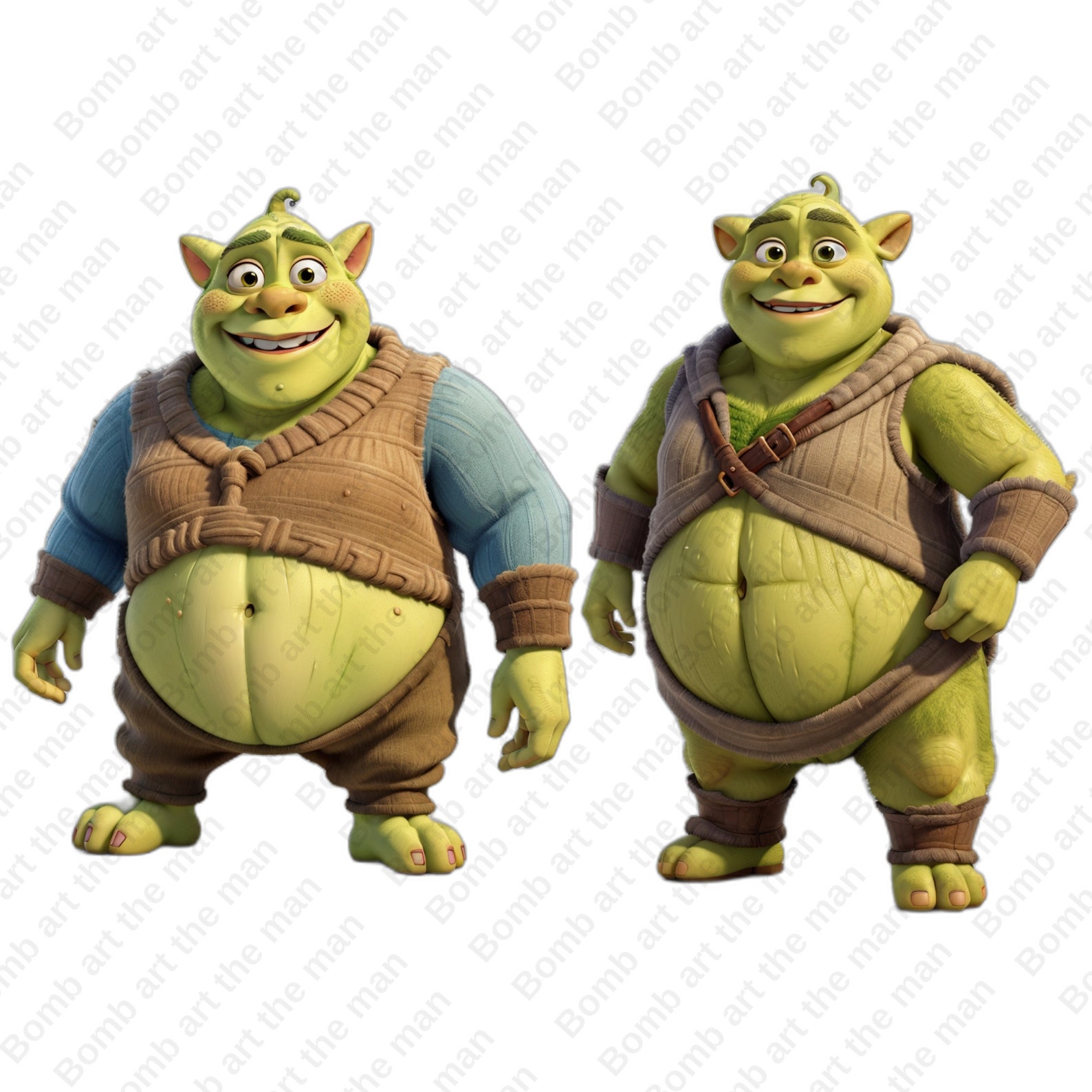 Muscle Shrek Png Bundle Funny Shrek Clipart Funny Super Hero - Etsy