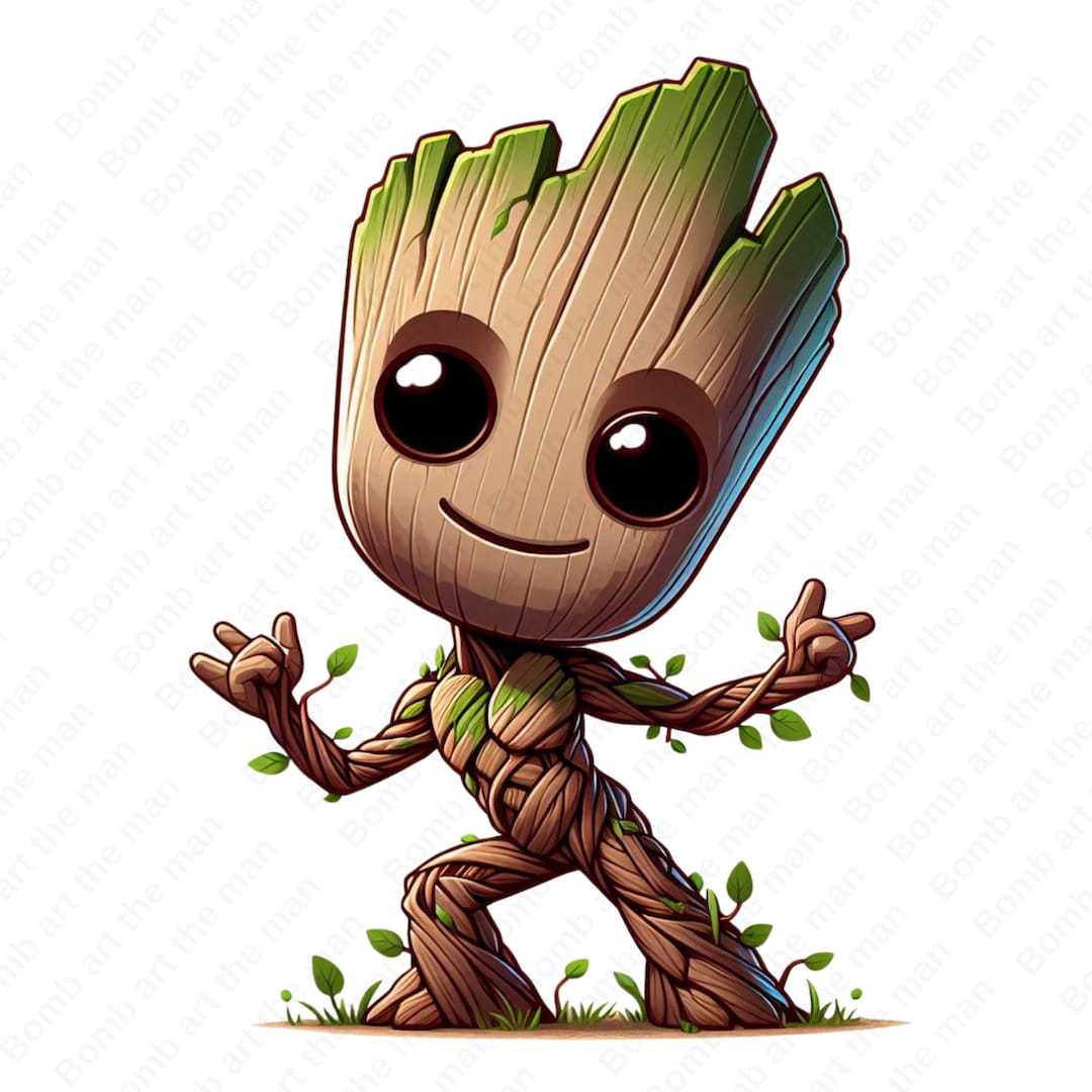 Groot Clipart, Groot Png, Guardians of Galaxy Png, Transparent Design ...