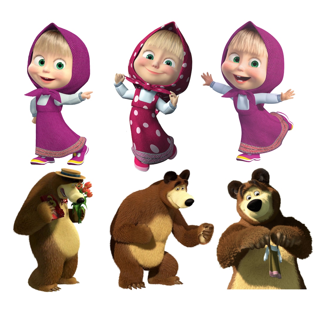 Masha and the Bear Png Bundle Masha Png Masha Clipart - Etsy New Zealand