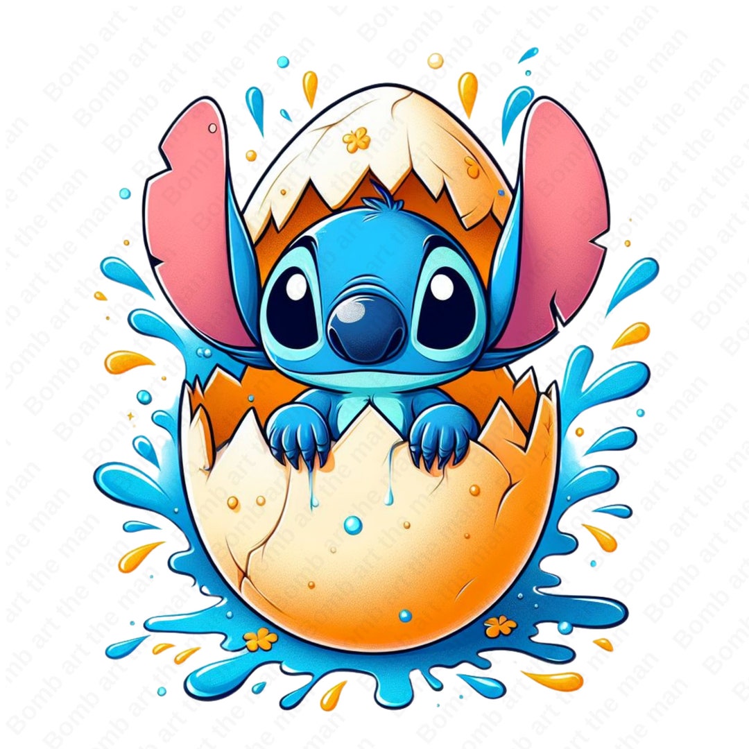 Stitch Easter Clipart, Stitch's Egg Png, Stitch Cute Clipart, Instant ...