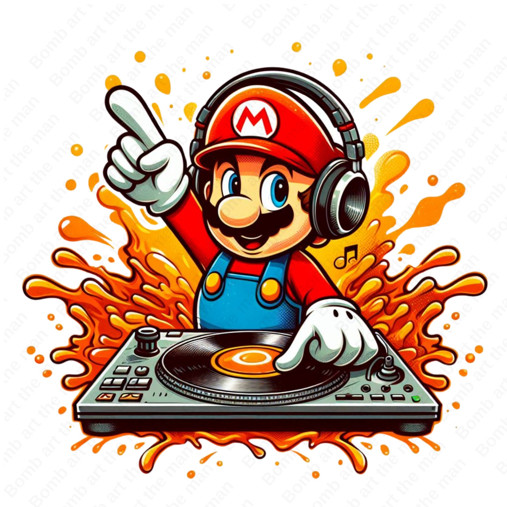 Super Mario Clipart, Dj Super Mario Png, Super Mario Dj Clipart ...