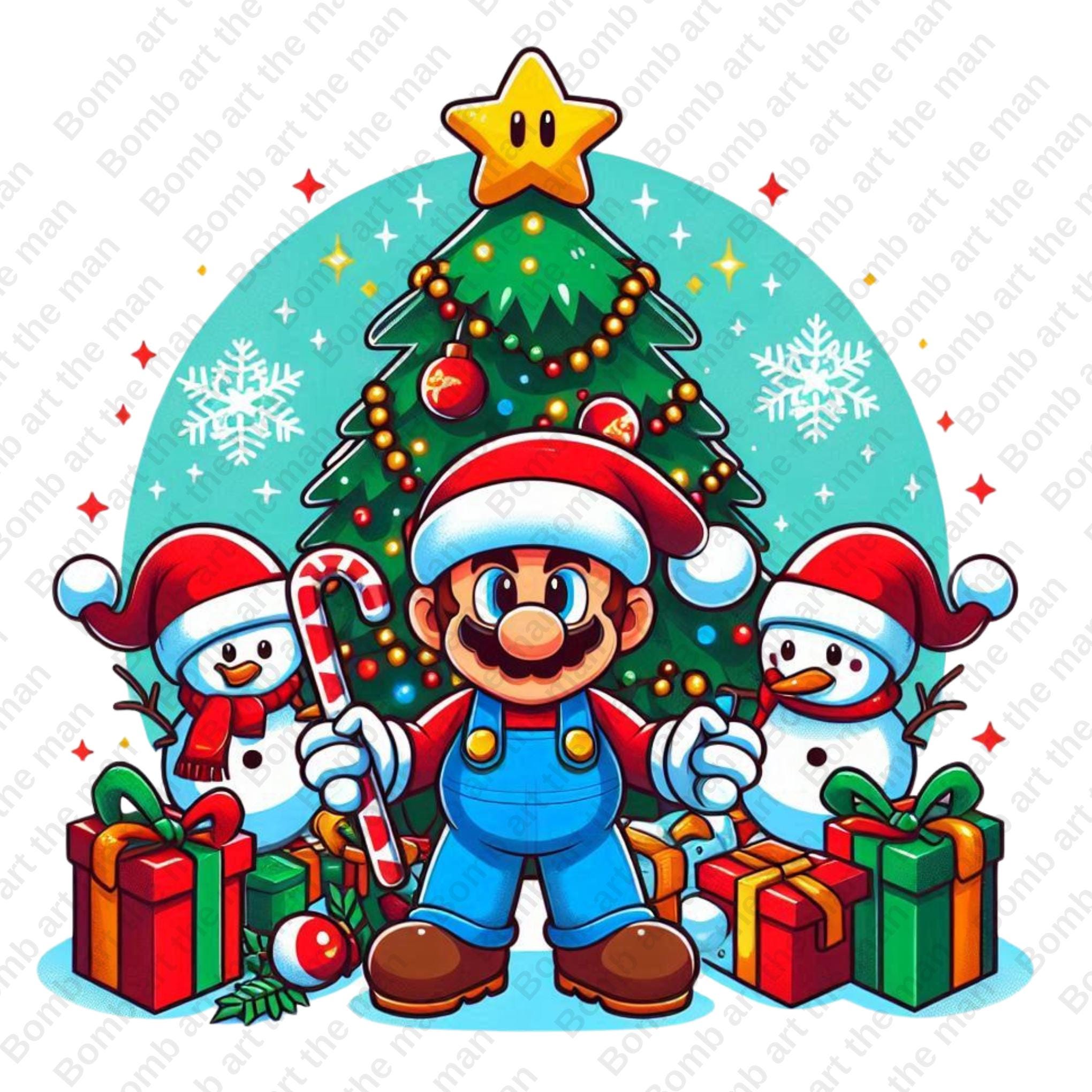 Clipart Noël super mario, super mario png, joyeux Noël design ...