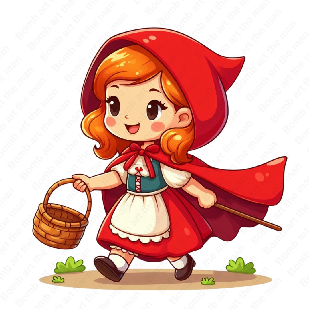 Little Red Riding Hood Clipart, Little Red Riding Hood Png, Fairytale ...