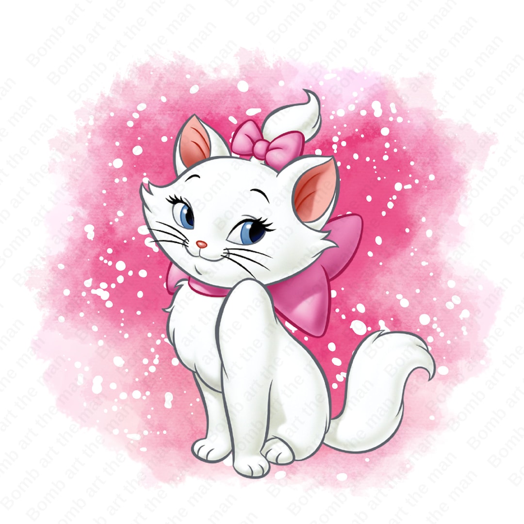 Cute Aristocats Clipart, Aristocats Marie Png, Watercolor Background ...