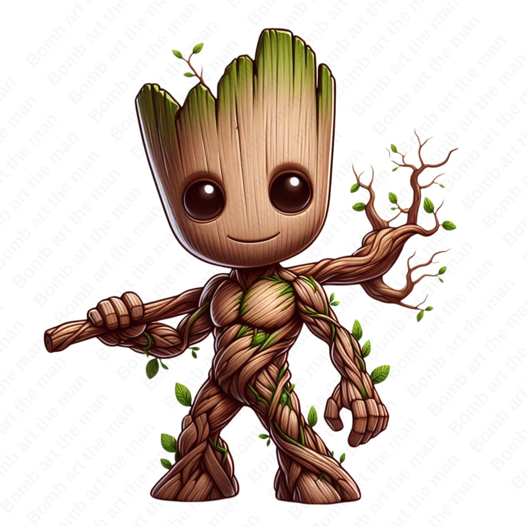 Groot Clipart, Groot Png, Guardians of Galaxy Png, Transparent Design ...