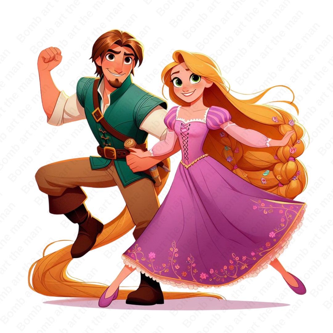 Tangled Clipart Png, Princes Rapunzel Clipart, Flynn Rider Png, Instant ...
