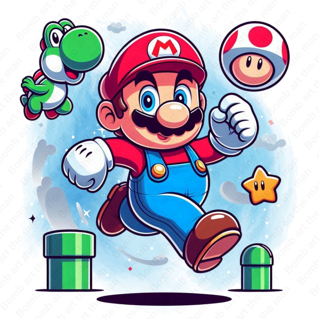 Super Mario Clipart, Super Mario Png, Splash Design, Transparent Design ...
