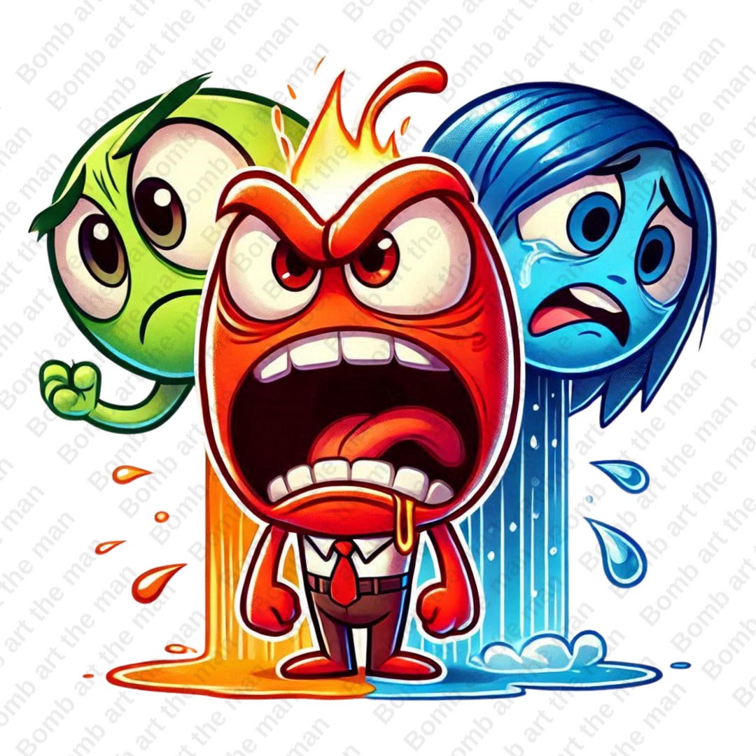 Inside Out Clipart, Emotion Character Png, Joy, Sadness, Anger, Anxiety ...