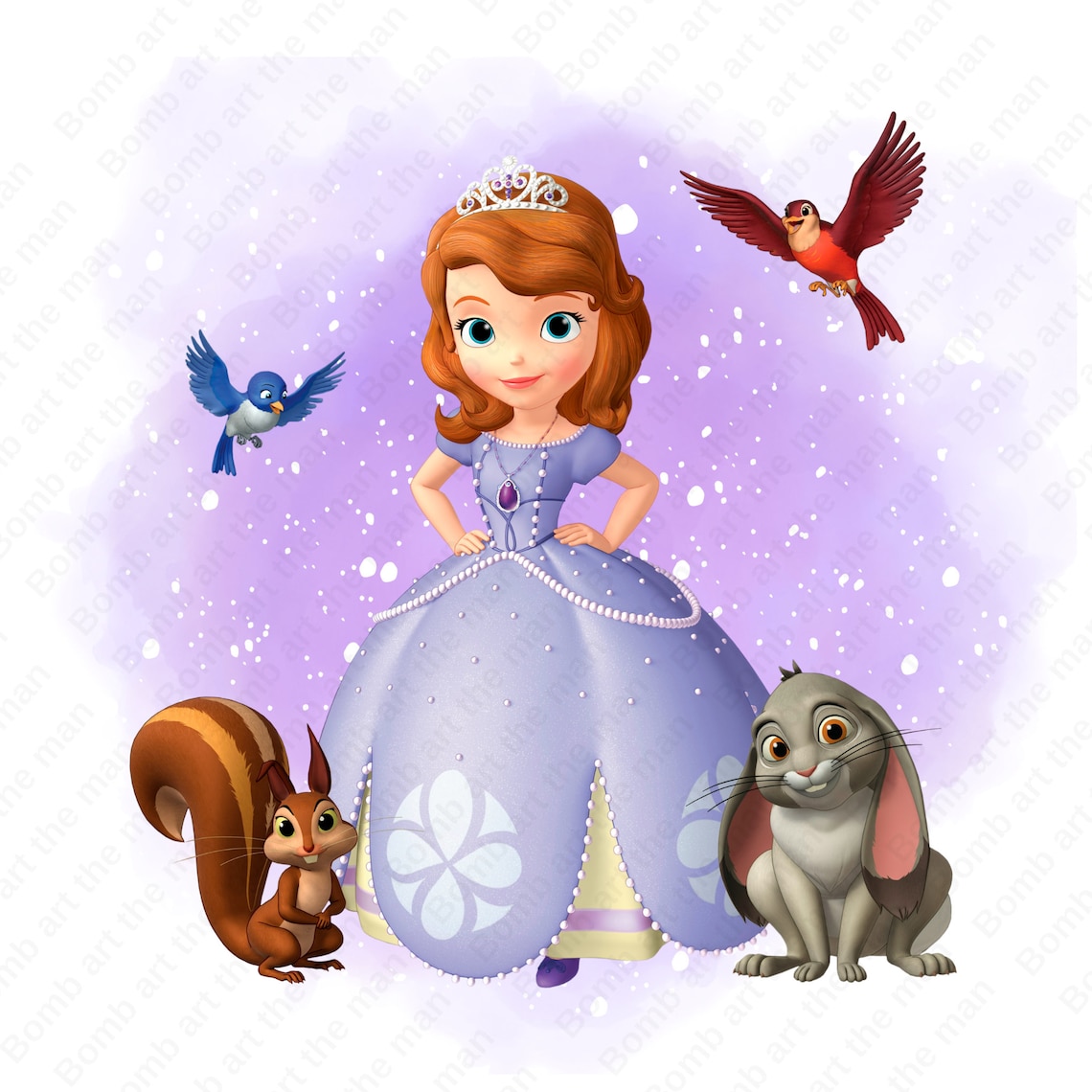 Princesa sofia clipart, princesa sofia png, fondo de acuarela, descarga instantánea - Etsy México