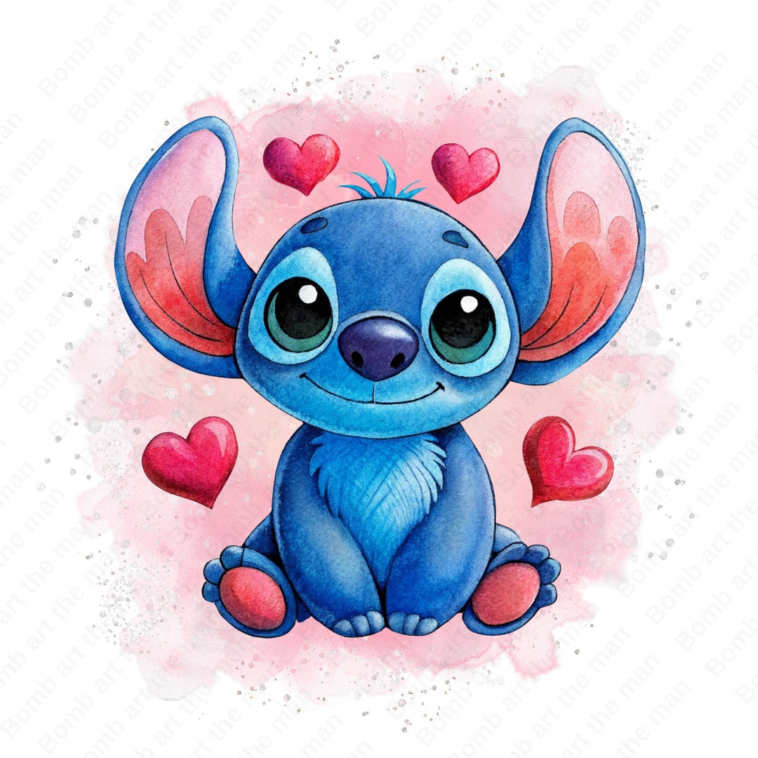 Cute Stitch Clipart, Stitch Png, Stitch Love Clipart, Hand-drawn Stitch ...