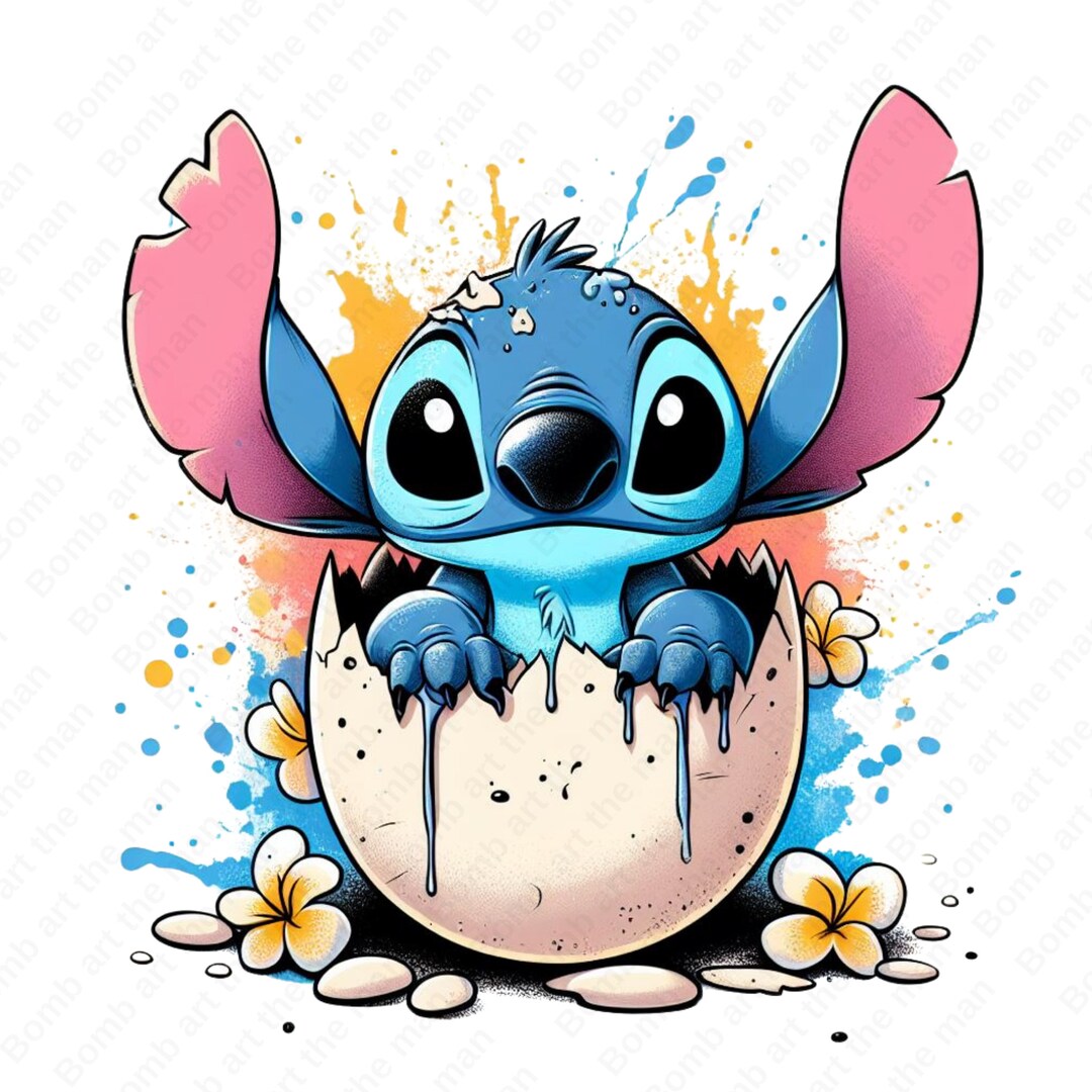 Stitch Easter Clipart, Stitch's Egg Png, Stitch Cute Clipart, Instant ...